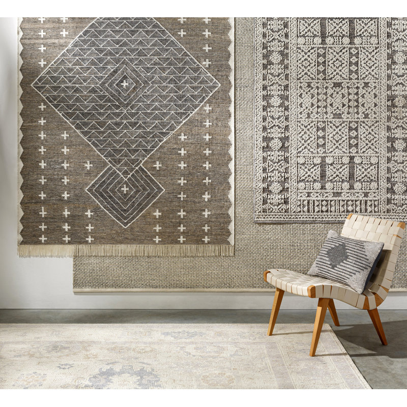 Joss & Main Malti Moroccan Handmade Beige/Gray/Charcoal Area Rug & Reviews | Joss & Main
